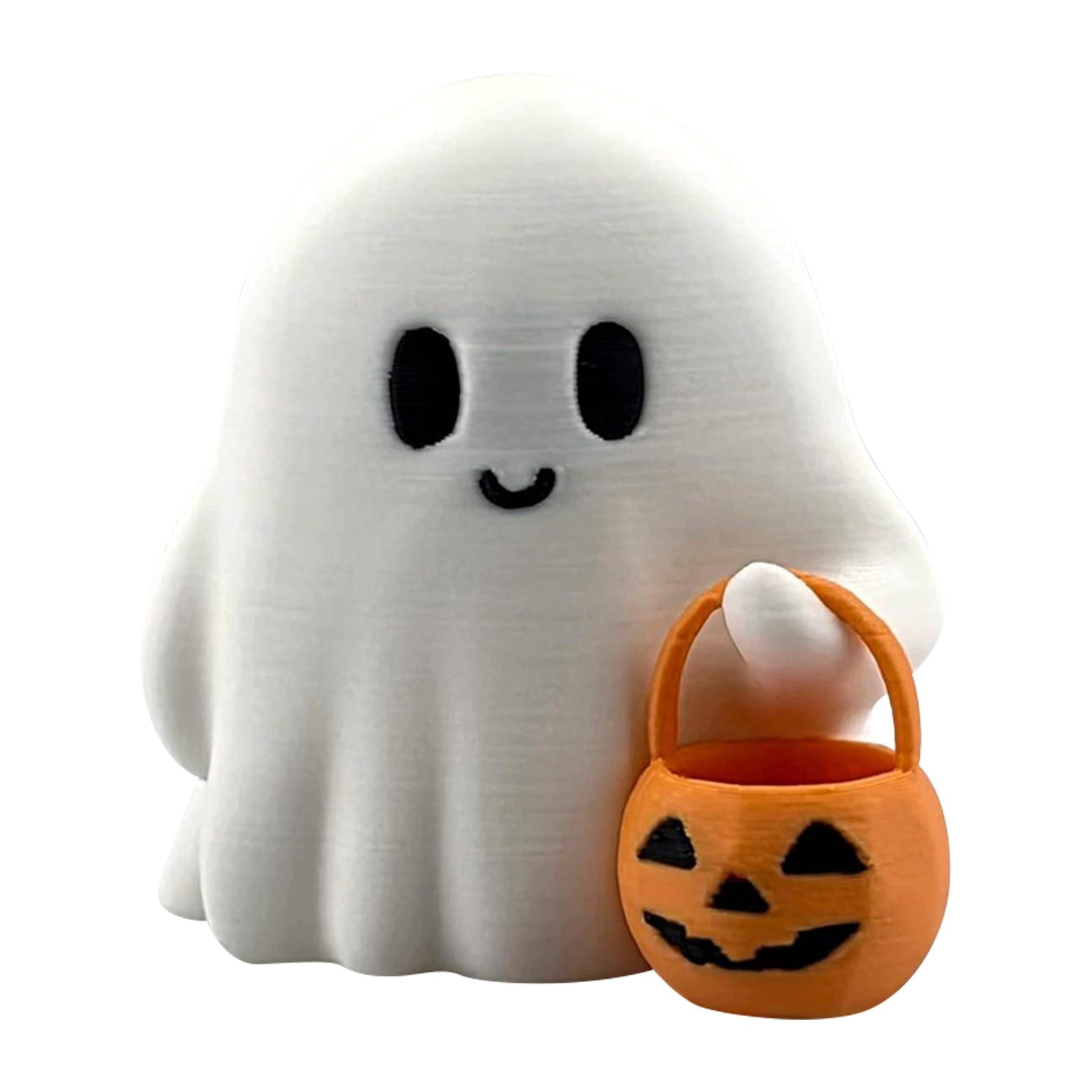 Halloween Ghost Figurine Cartoon Cute Spooky Carrying Pumpkin Basket ...