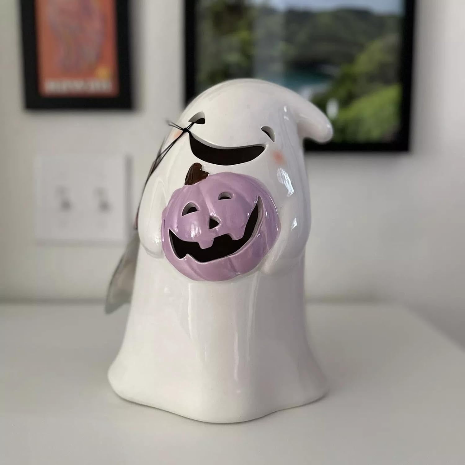 Halloween Ghost Figurine, Halloween Cute Ghost Statue Ornament ...