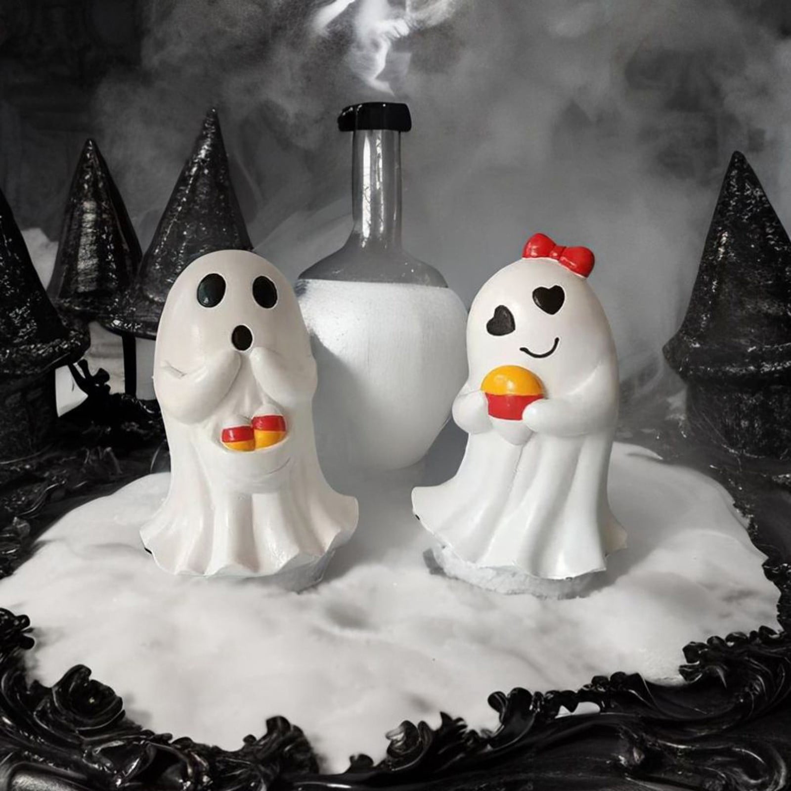 Halloween Ghost Figurine - Spooky Resin Ghost Statue, Funny Cute Ghost ...