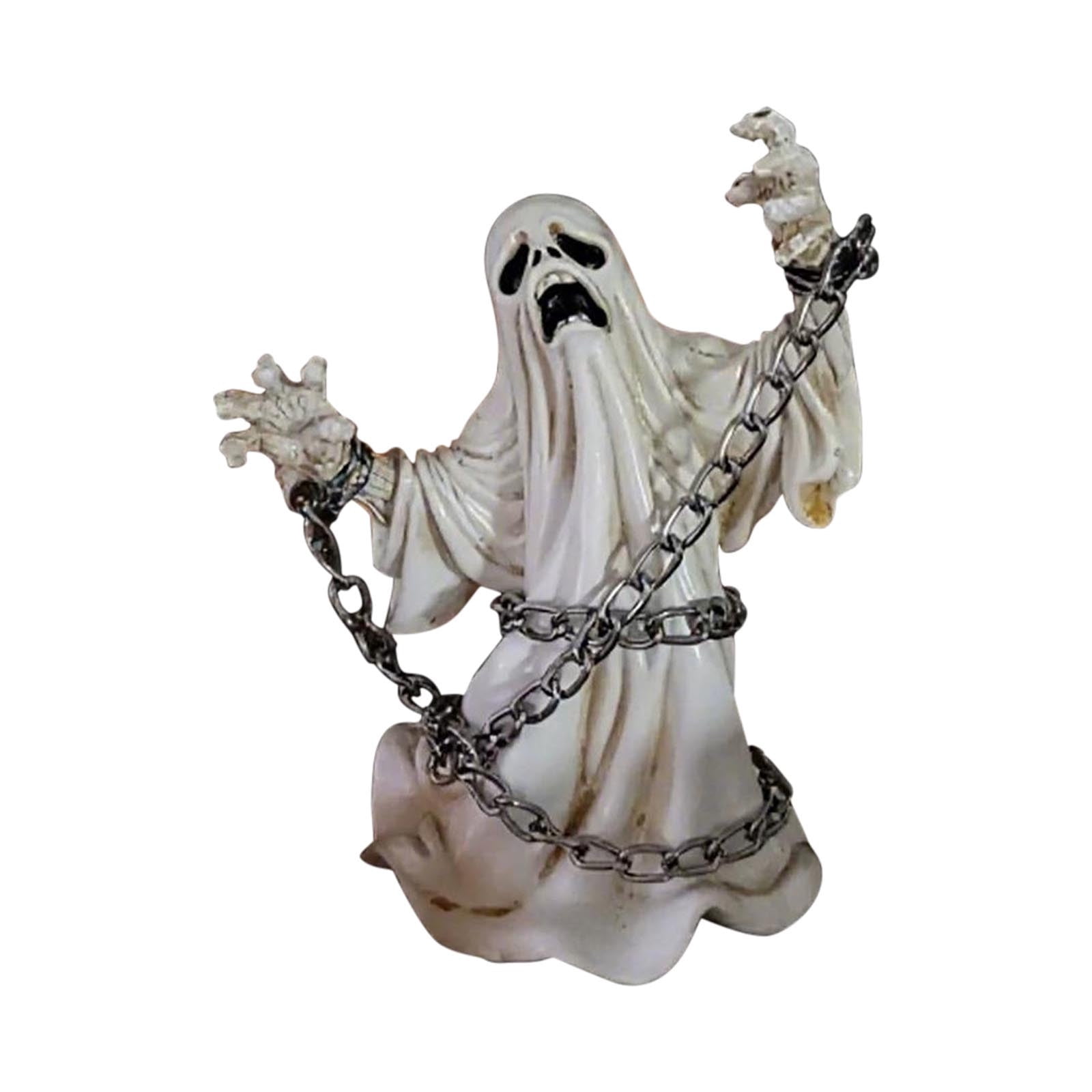 Halloween Ghost Figurine - Spooky Resin Ghost Statue, Funny Cute Ghost ...
