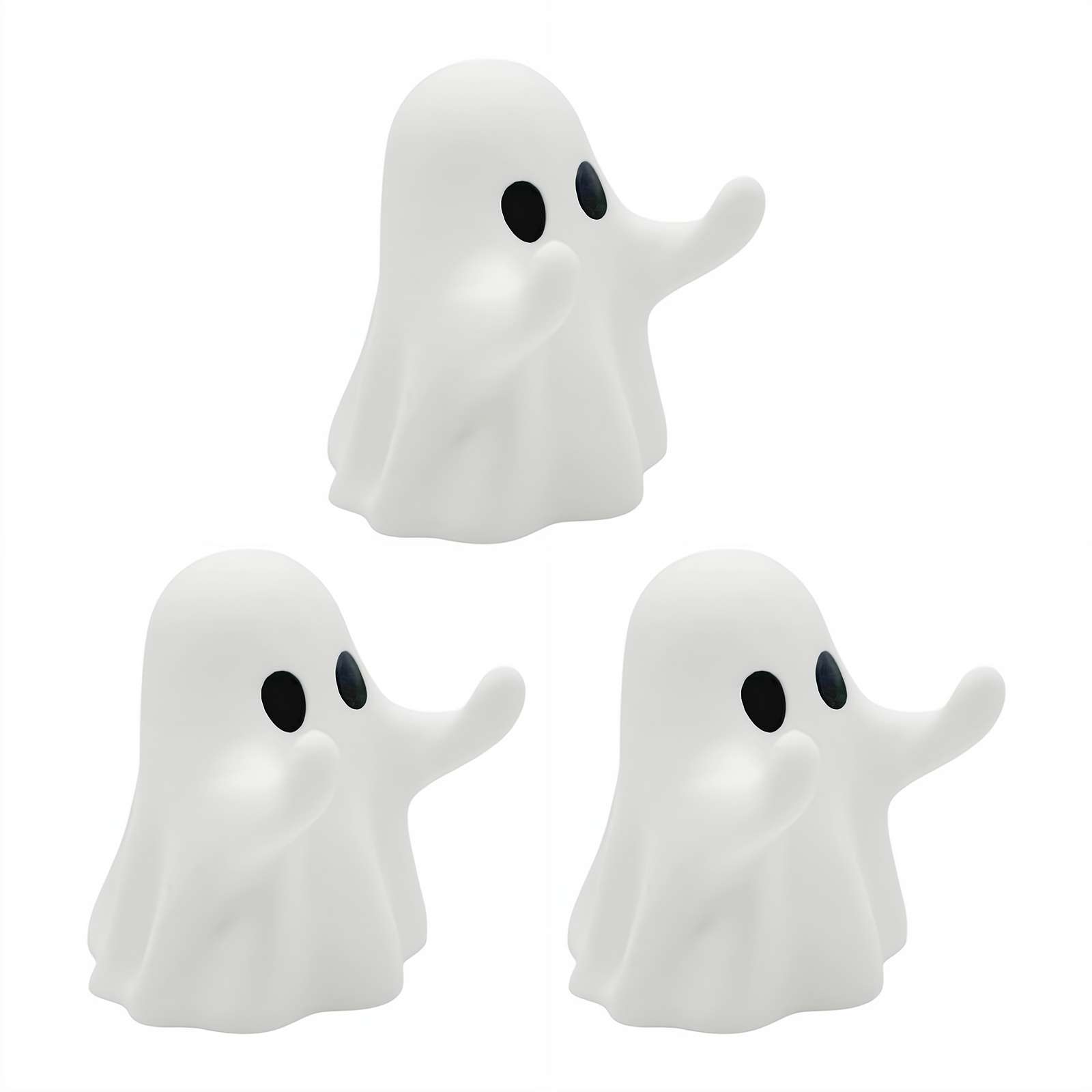 Halloween Ghost Figurine - Spooky Resin Pen Holder Statue, Cute Decor ...