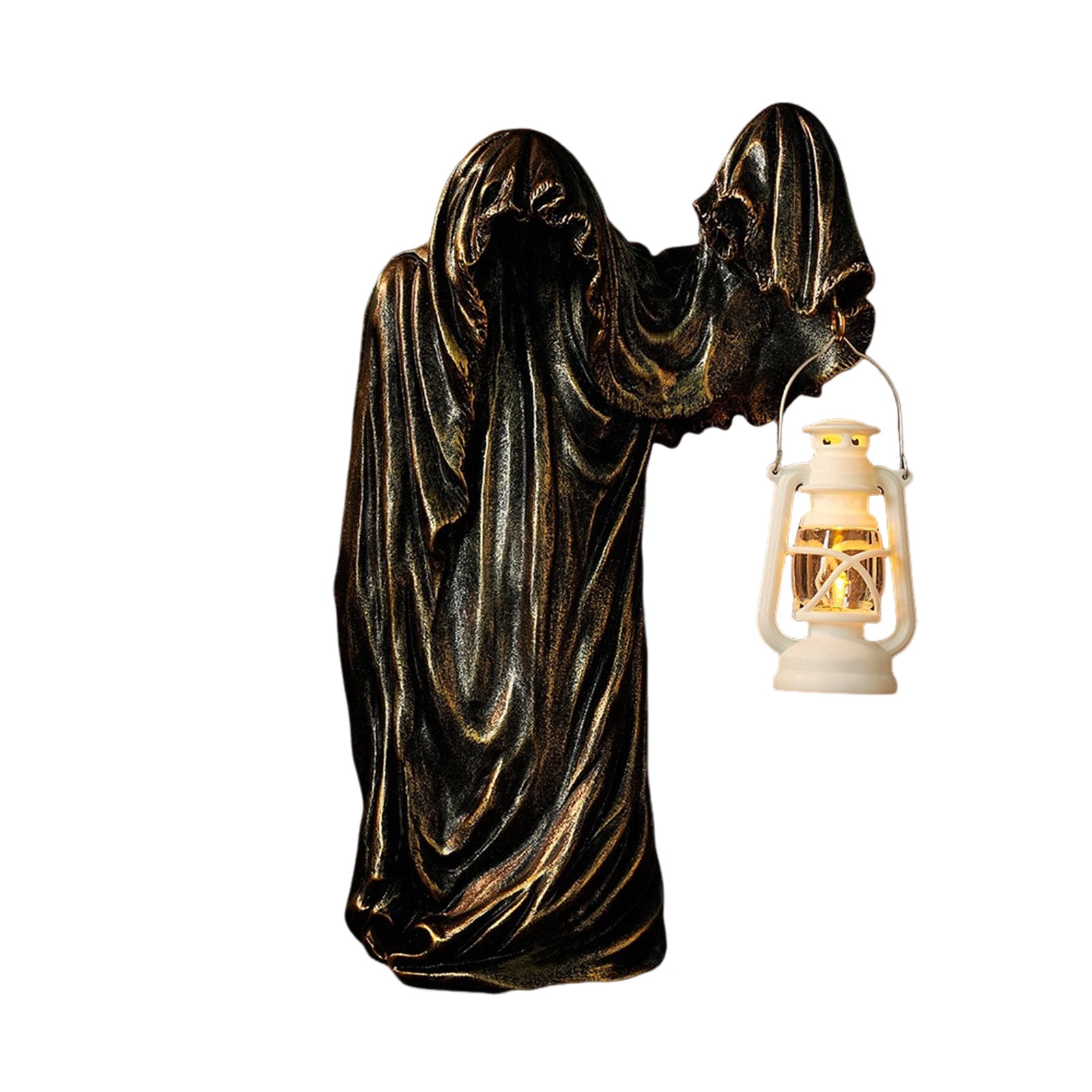 Halloween Ghost Figurinelife-Size Hooded Ghost Figure With Lantern ...