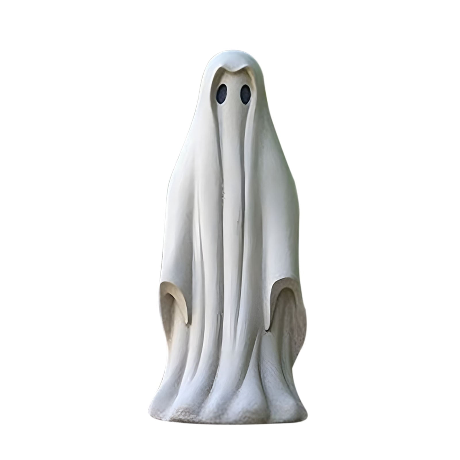 Halloween Ghost Figurines Decor Cute White Ghost Statue Resin Sculpture ...