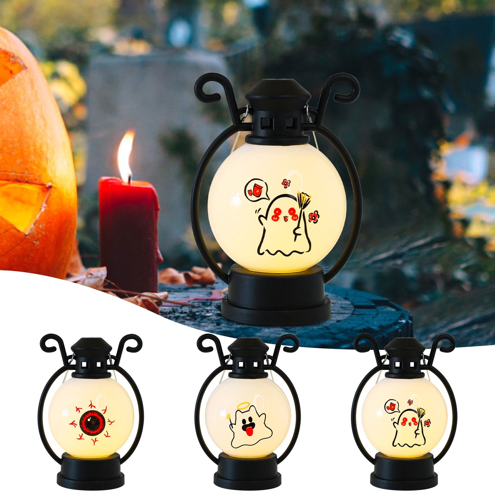 Halloween Ghost Flickering LED,Portable Night Light for Halloween ...