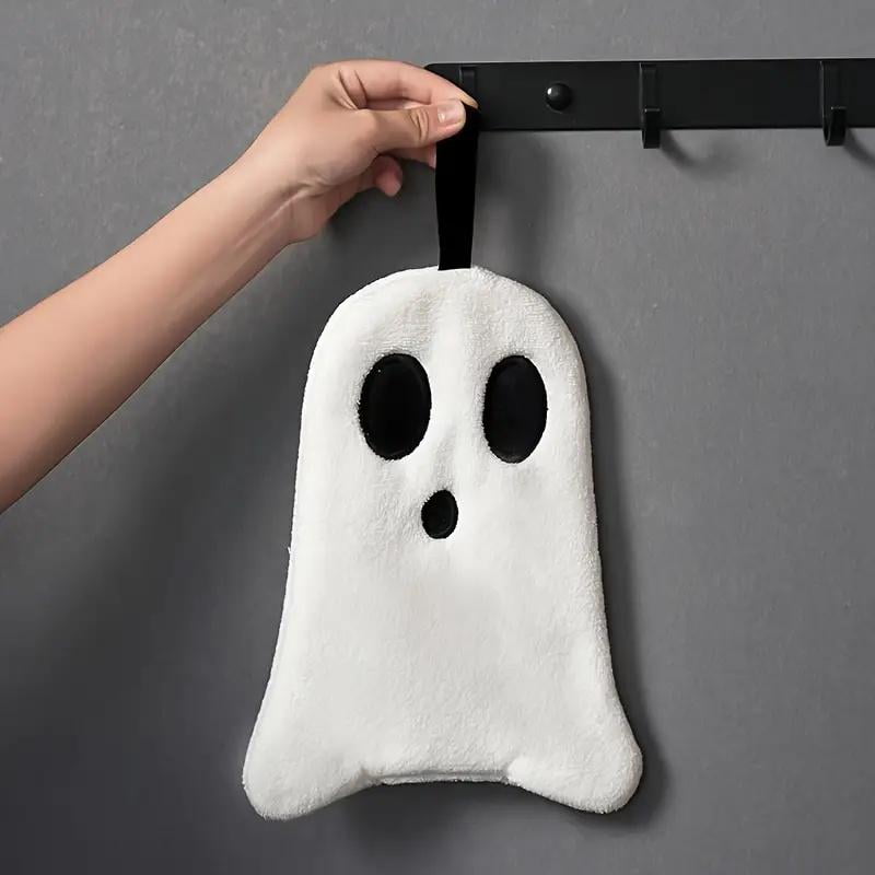 Halloween Ghost Hand Towel, Soft Coral Fleece Bath Hanging Decor ...