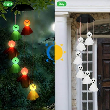 20-LED Ghost String Lights - Battery Operated Halloween Decorations ...