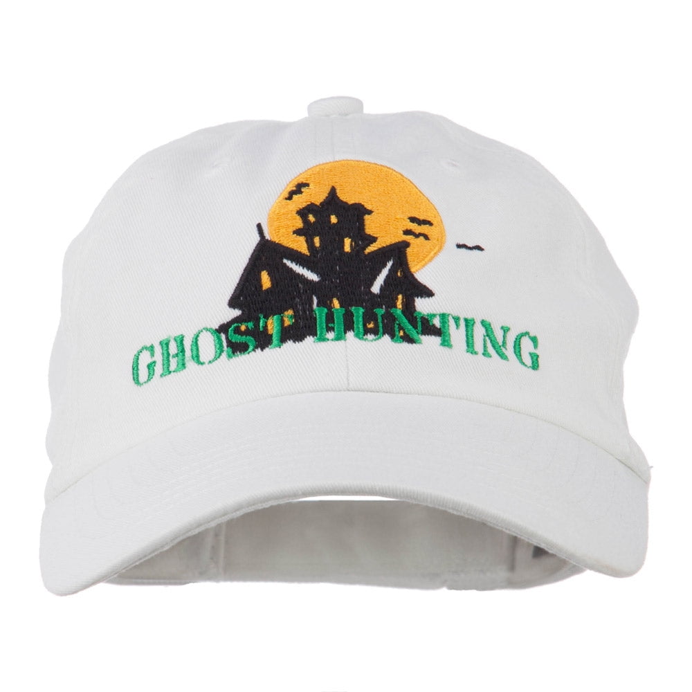 Halloween Ghost Hunting Embroidered Pet Spun Cap - White OSFM - Walmart.com