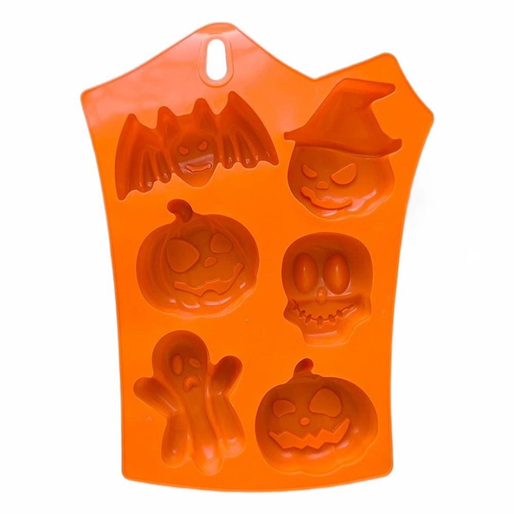 Halloween Ghost Ice Mold,3D Pumpkin Bat Skull Witch Hat Ghost Shape ...