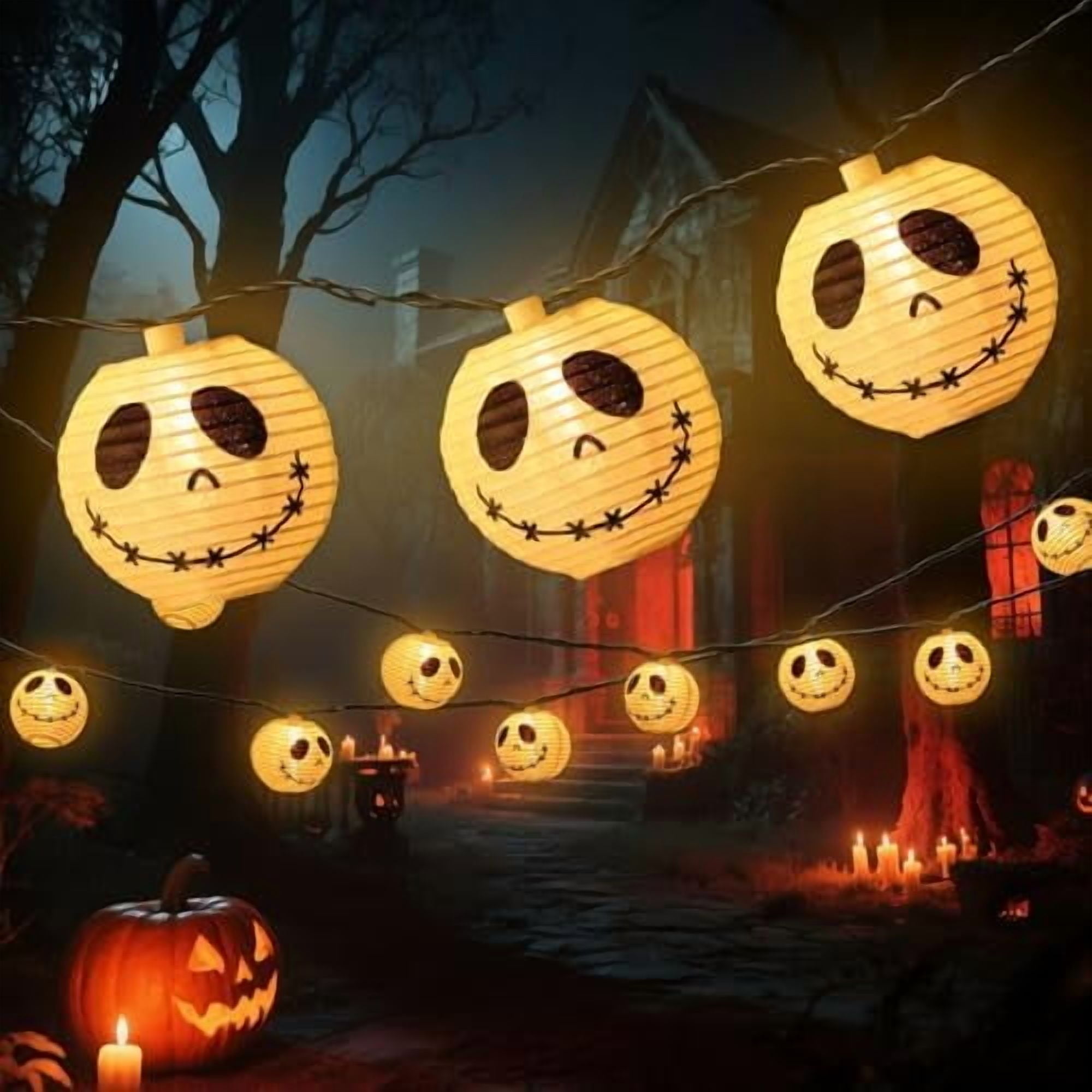 Halloween Ghost Jack Skellington Lantern String Lights, Halloween ...