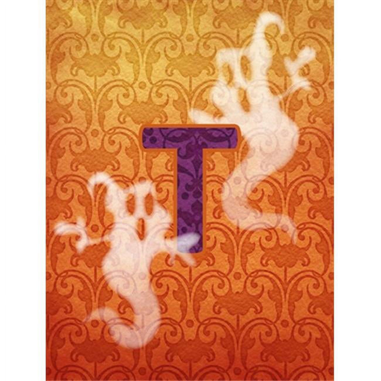 Halloween Ghost Letter T Monogram Initial Flag Garden Size - Walmart.com