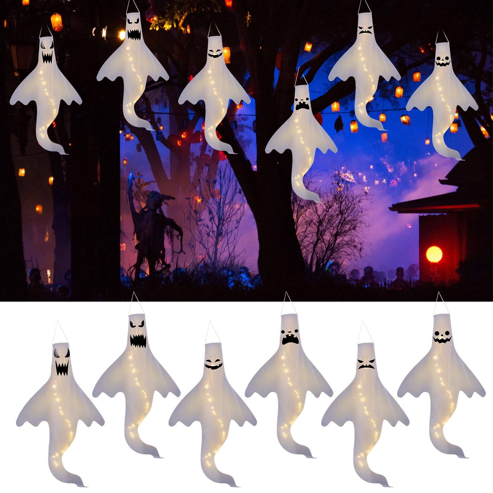 Halloween Ghost Lighted Hanging Decoration Outdoor Decor,Halloween ... Halloween Ghost Lighted Hanging Decoration Outdoor Decor,Halloween ...