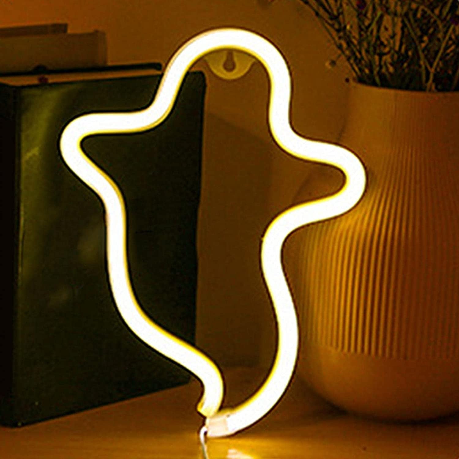 Halloween Ghost Neon Signs LED Neon Night Light, Table Decor for Kids ...
