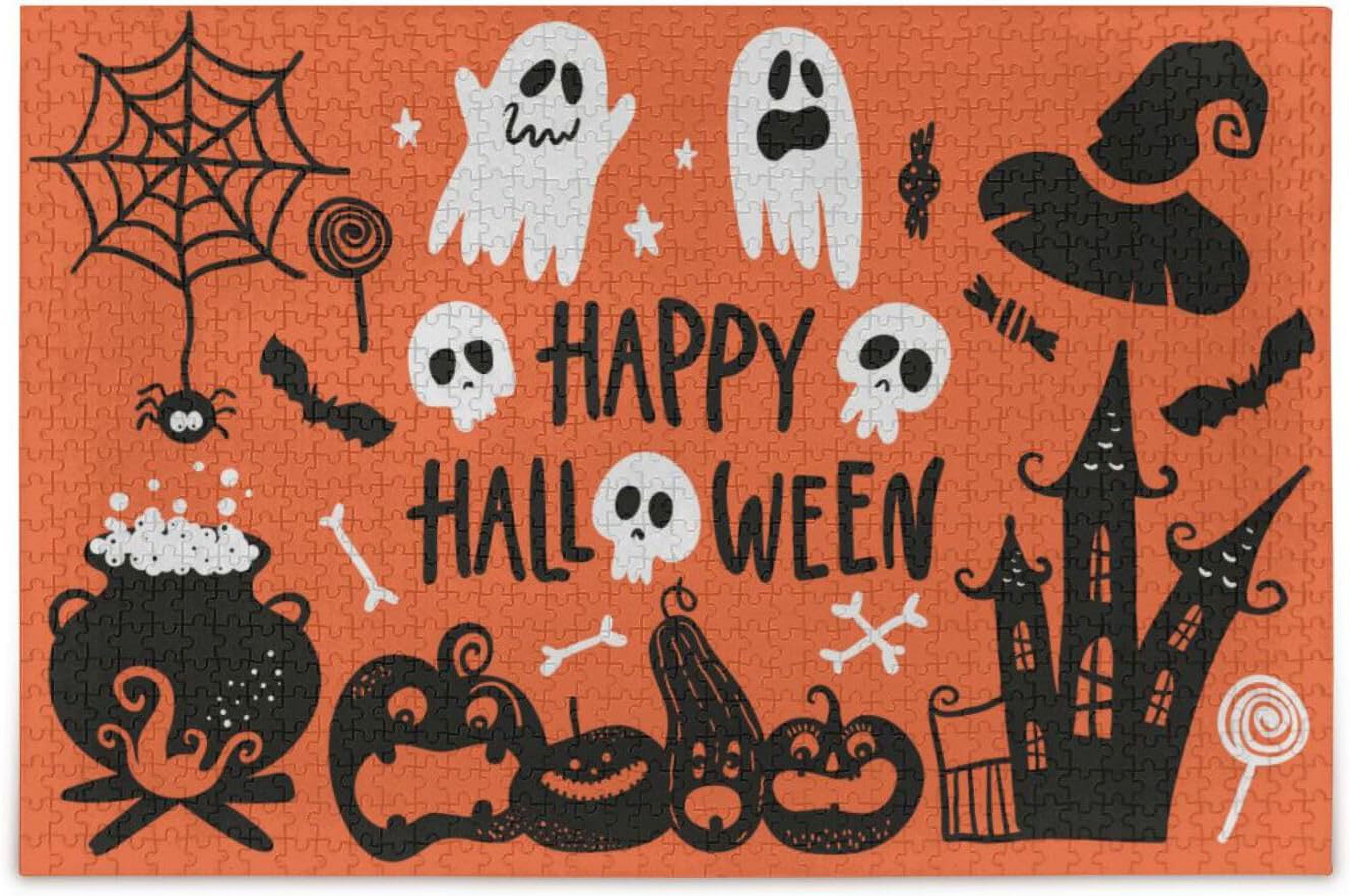 Halloween Ghost Party Jigsaw Puzzle 500 PiecesDie-Cut Puzzle Pieces Are ...