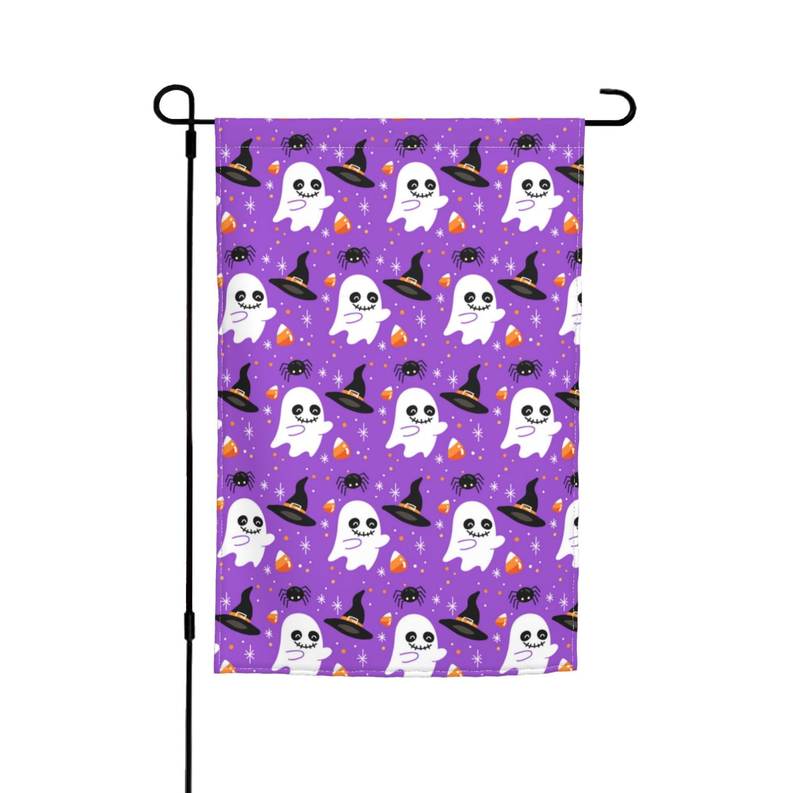 Halloween Ghost Patterns Halloween Garden Flags Double Sided 12" x 18 ...