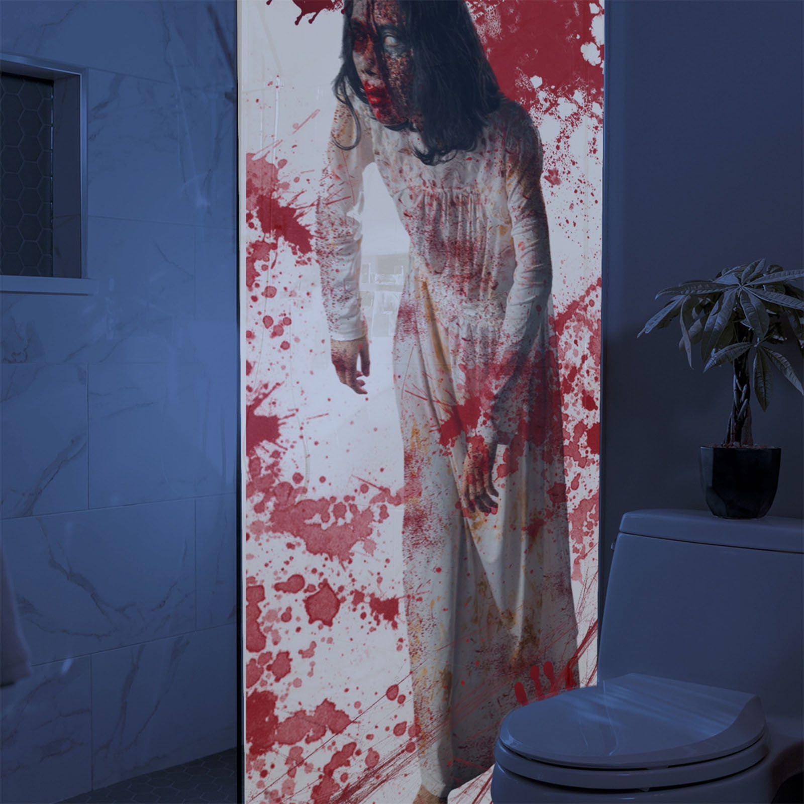 Halloween Ghost Paw Handprint Window Sticker, Halloween Bloody Glass ...