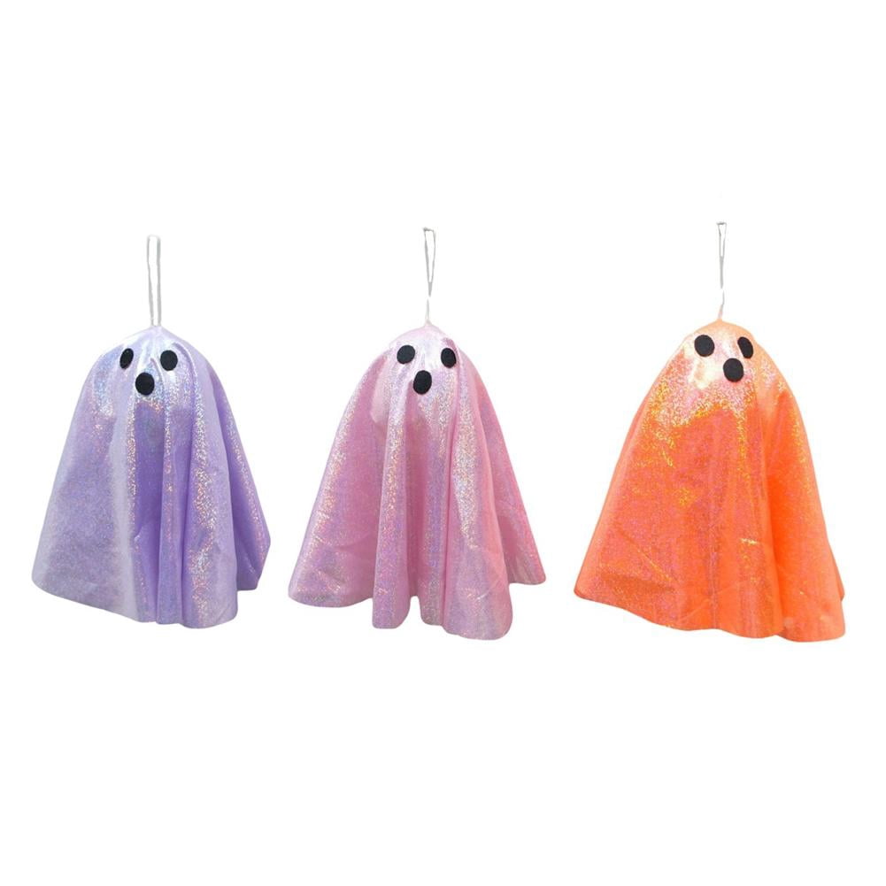 Halloween Ghost Pendant Cute Glowing Ghost Hanging Ornaments with LED ...