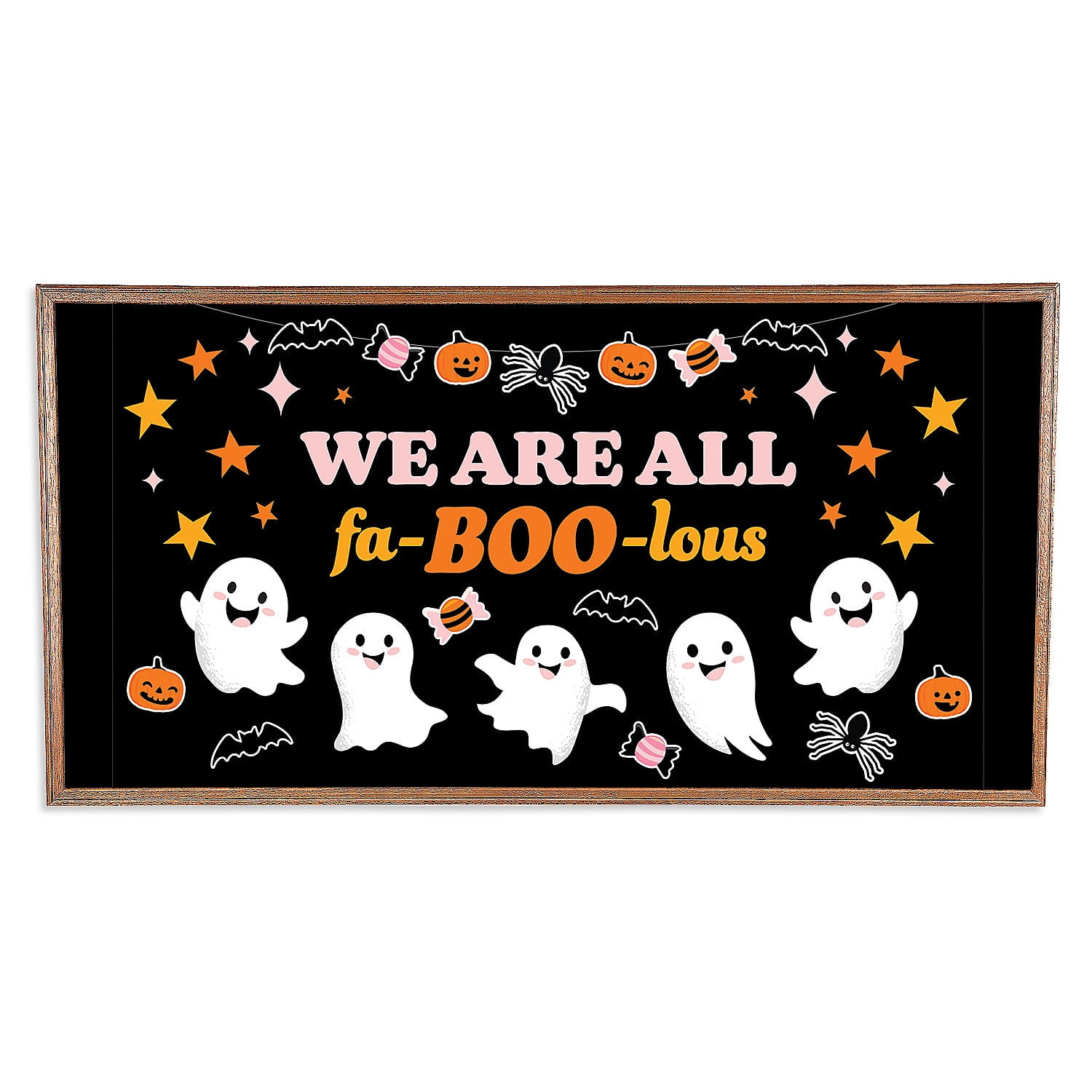 Halloween Ghost Pink Bulletin Board Set - 50 pieces - Walmart.com