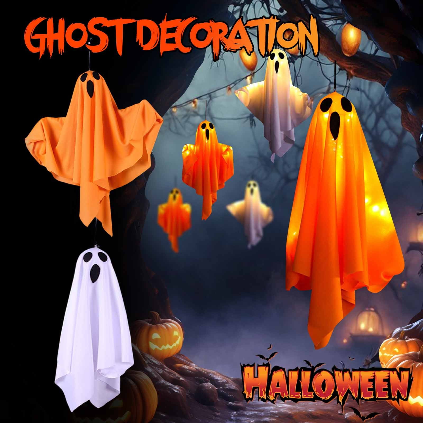 Halloween Ghost Pumpkin Decor Halloween Hanging Ghost Decorations with ...
