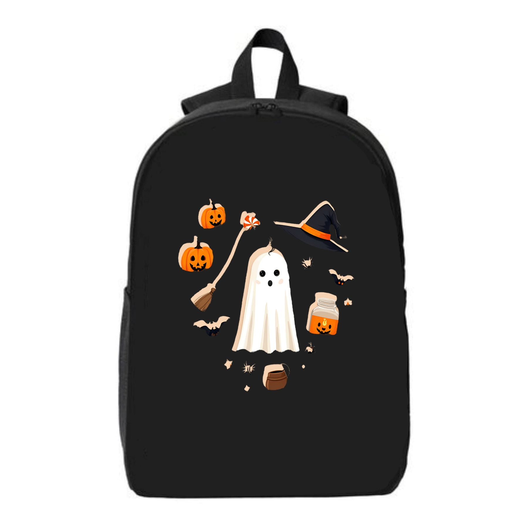 Halloween Ghost & Pumpkin Laptop Backpack - Fits 15 " Laptop & iPad ...