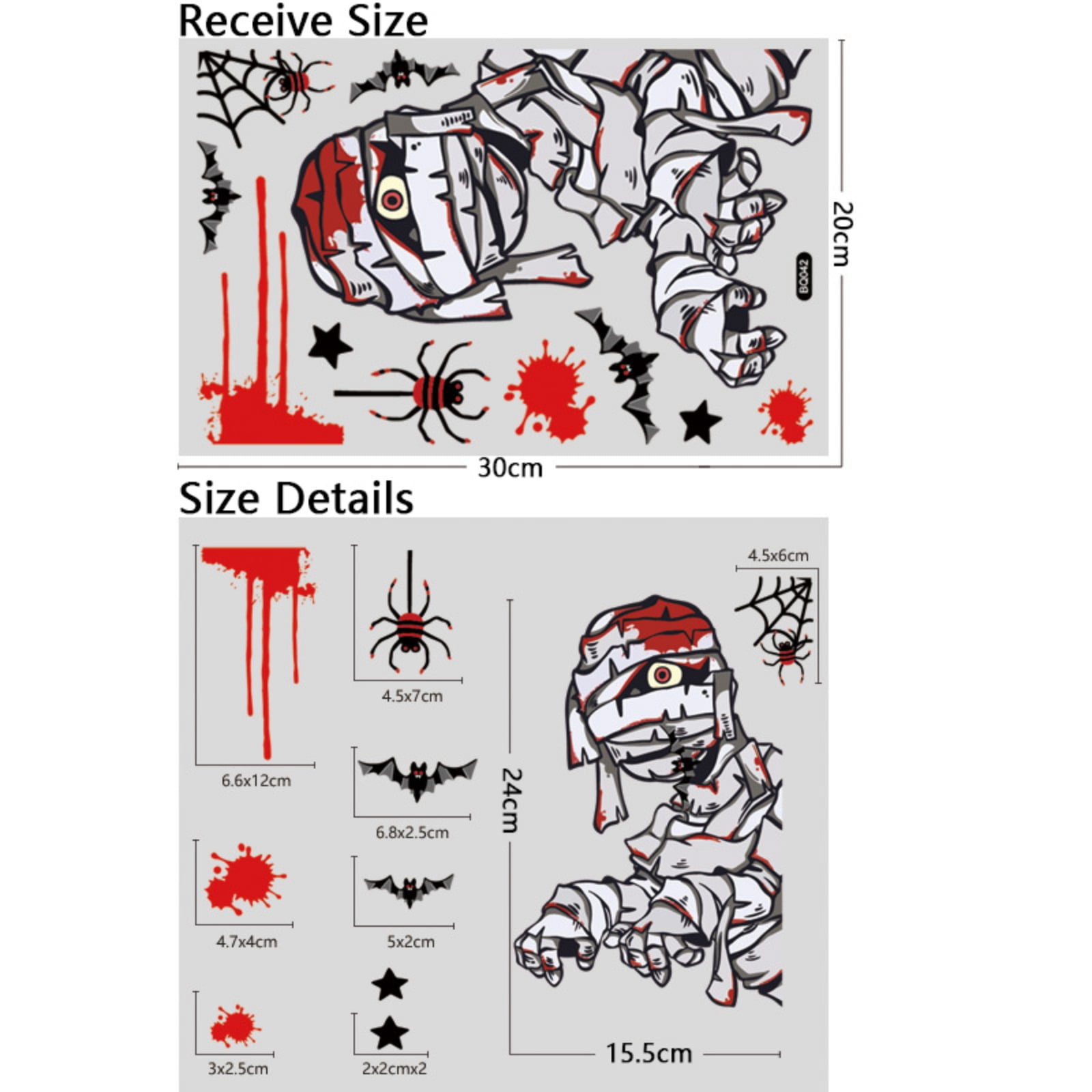 Halloween Ghost Ghost Shadow Window Stickers Witch Death Bat Skeleton ...