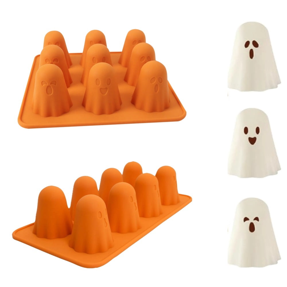 Halloween Ghost Silicone Molds - 3D Ghost Silicone Molds 6/9-Cavity Non ...