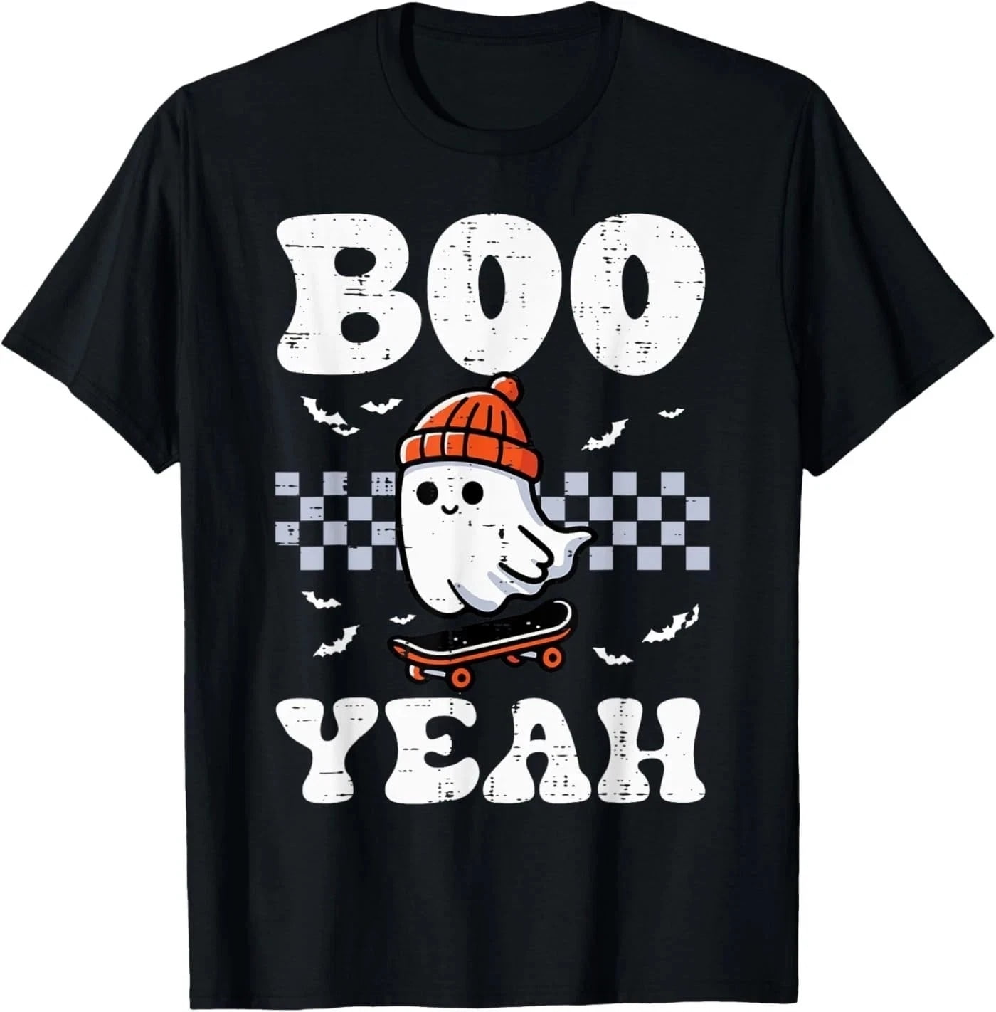 Halloween Ghost Skateboard Boo Yeah Costume T-Shirt for Boys, Kids ...