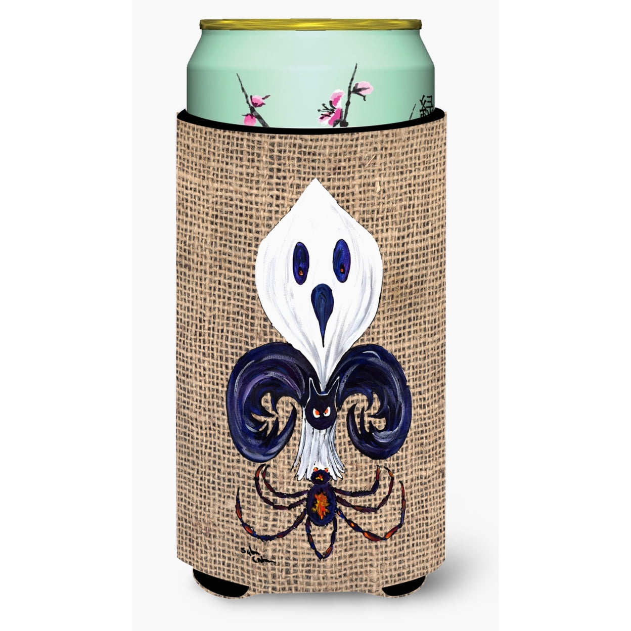 Halloween Ghost Spider Bat Fleur de lis Tall Boy Hugger - Walmart.com