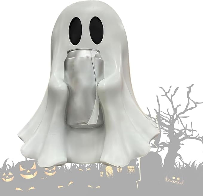 Halloween Ghost - Spooky Ghost Drink Holder, Ghost Drink Can Holder ...
