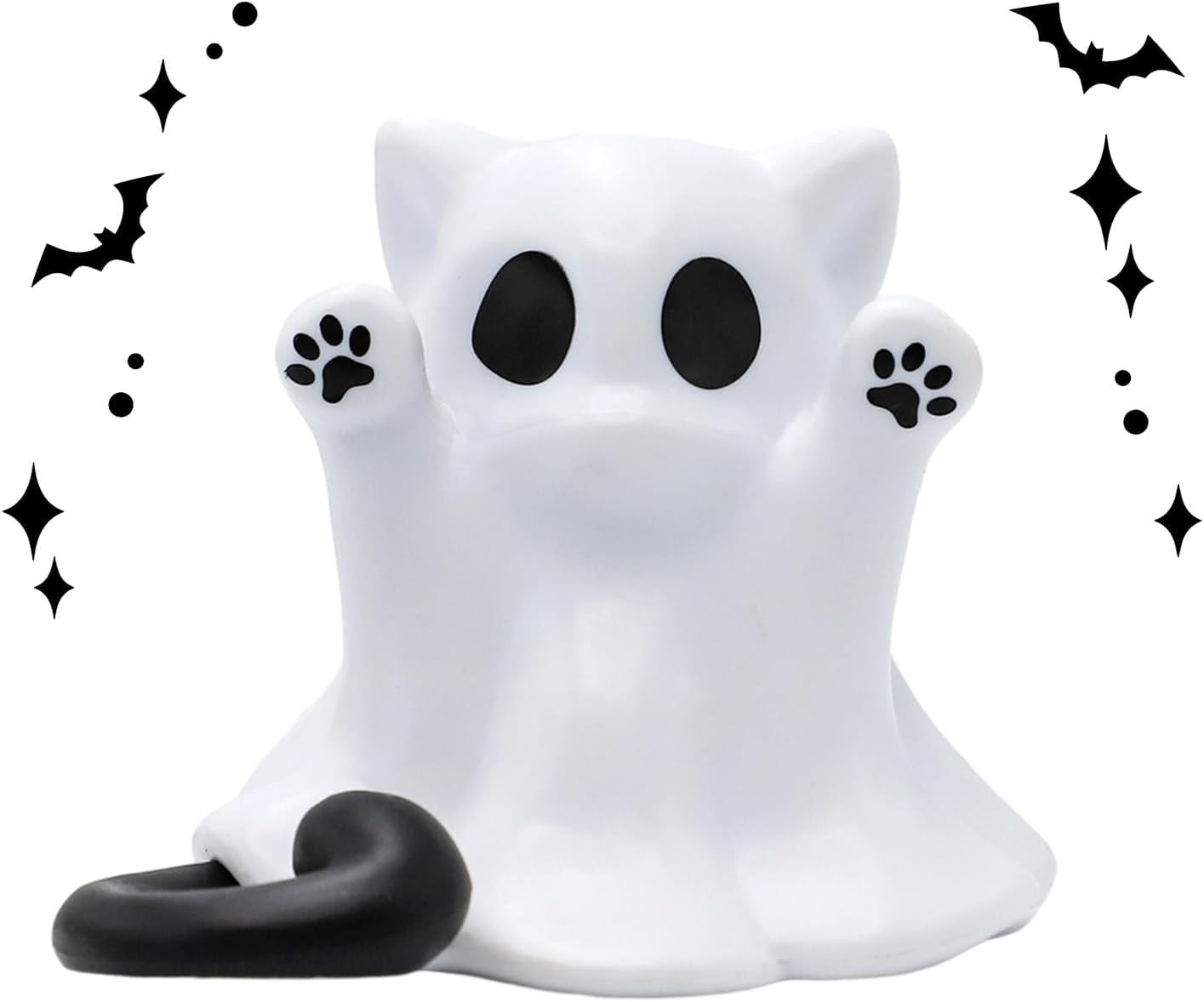 Halloween Ghost Statue Cute Spooky Figurines Desk Ornament Decorations ...