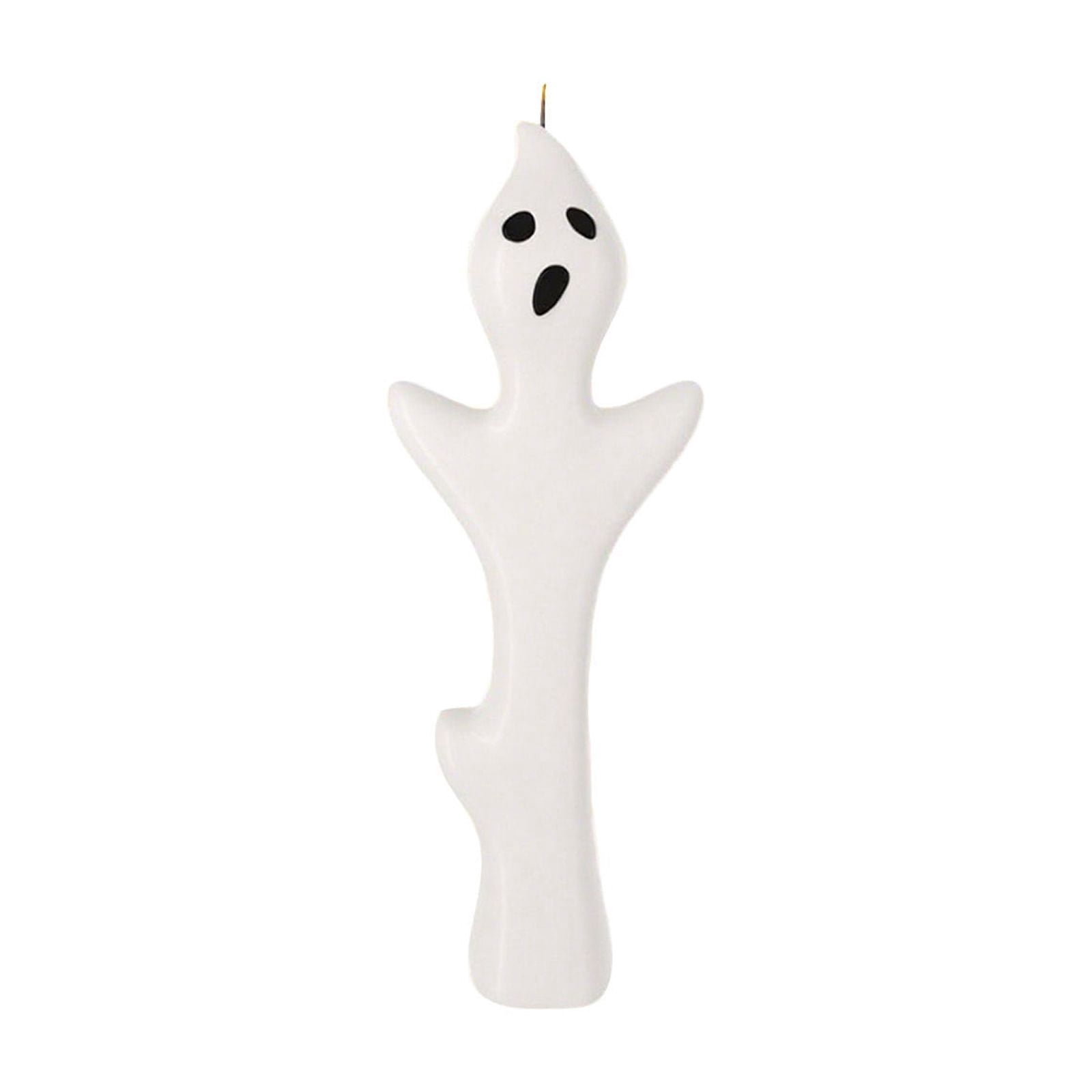Halloween Ghost Taper Candles, Cute White Taper Candles with Ghost Face ...