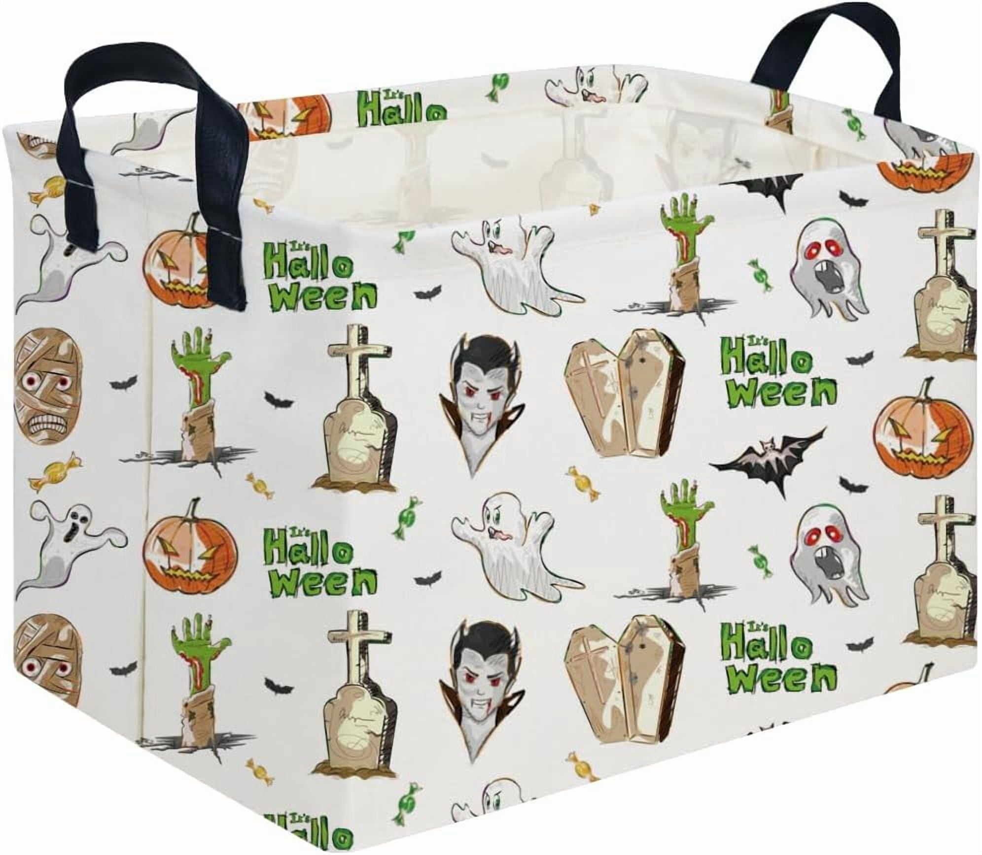Halloween Ghost Thriller Basket, Empty Trick or Treat Box for Kids ...