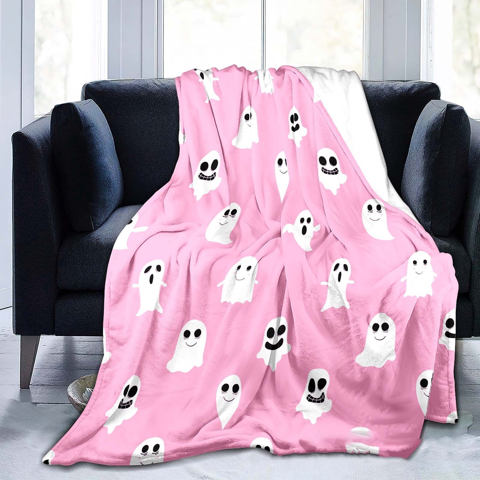 Halloween Ghost Throw Blanket - Soft Flannel Cozy Shawl for Adults ...
