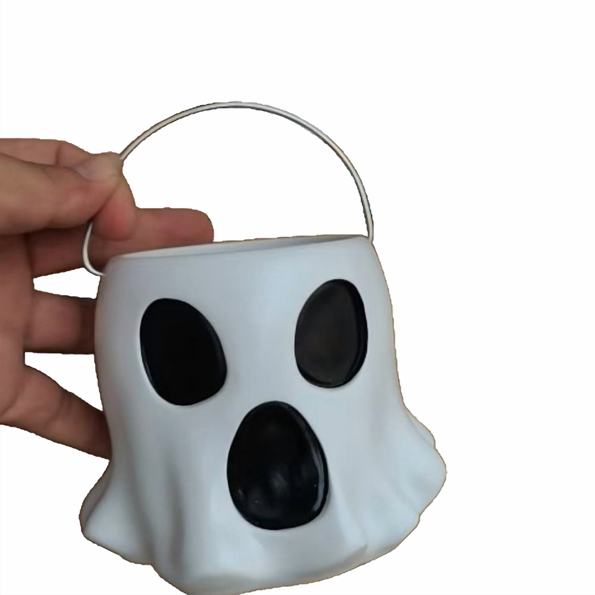 Halloween Ghost Vase Planter Bucket – Cute Resin Ghost Decoration for ...
