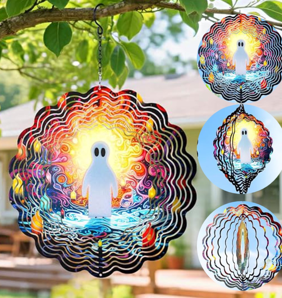 Halloween Ghost Wind Spinners Outdoor Hanging - Halloween Gifts for Men ...