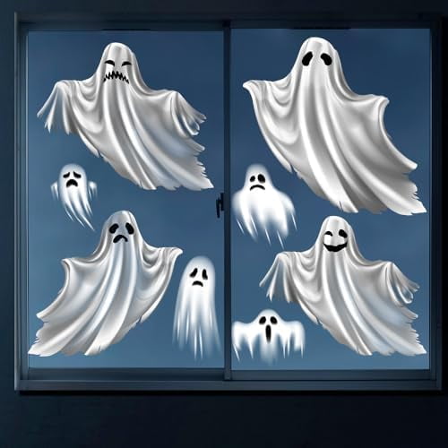 Halloween Ghost Window Scary Floating Ghost Window Clings for Halloween ...