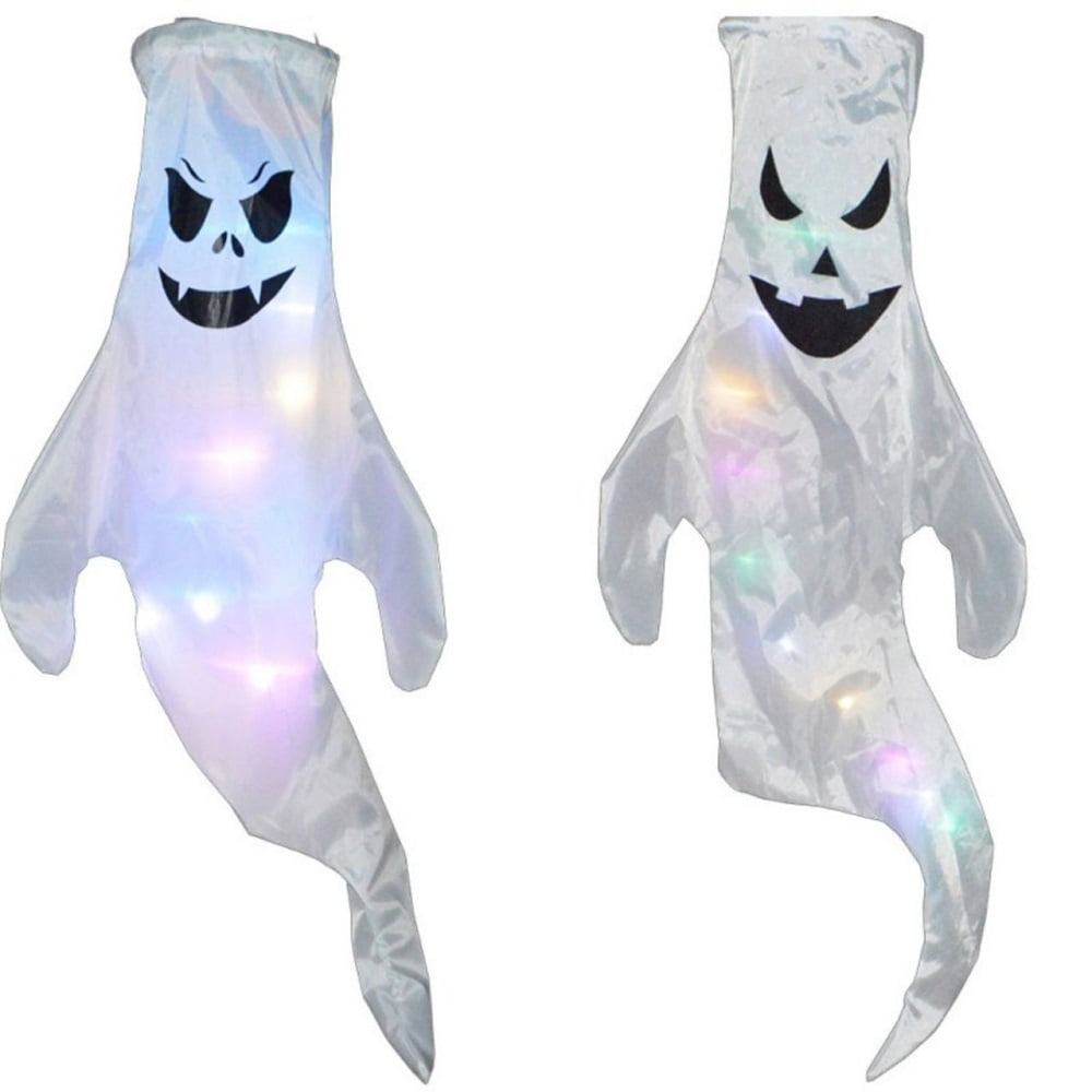 Halloween Ghost Windsocks Flag with LED Light, Large Ghost Spook ...