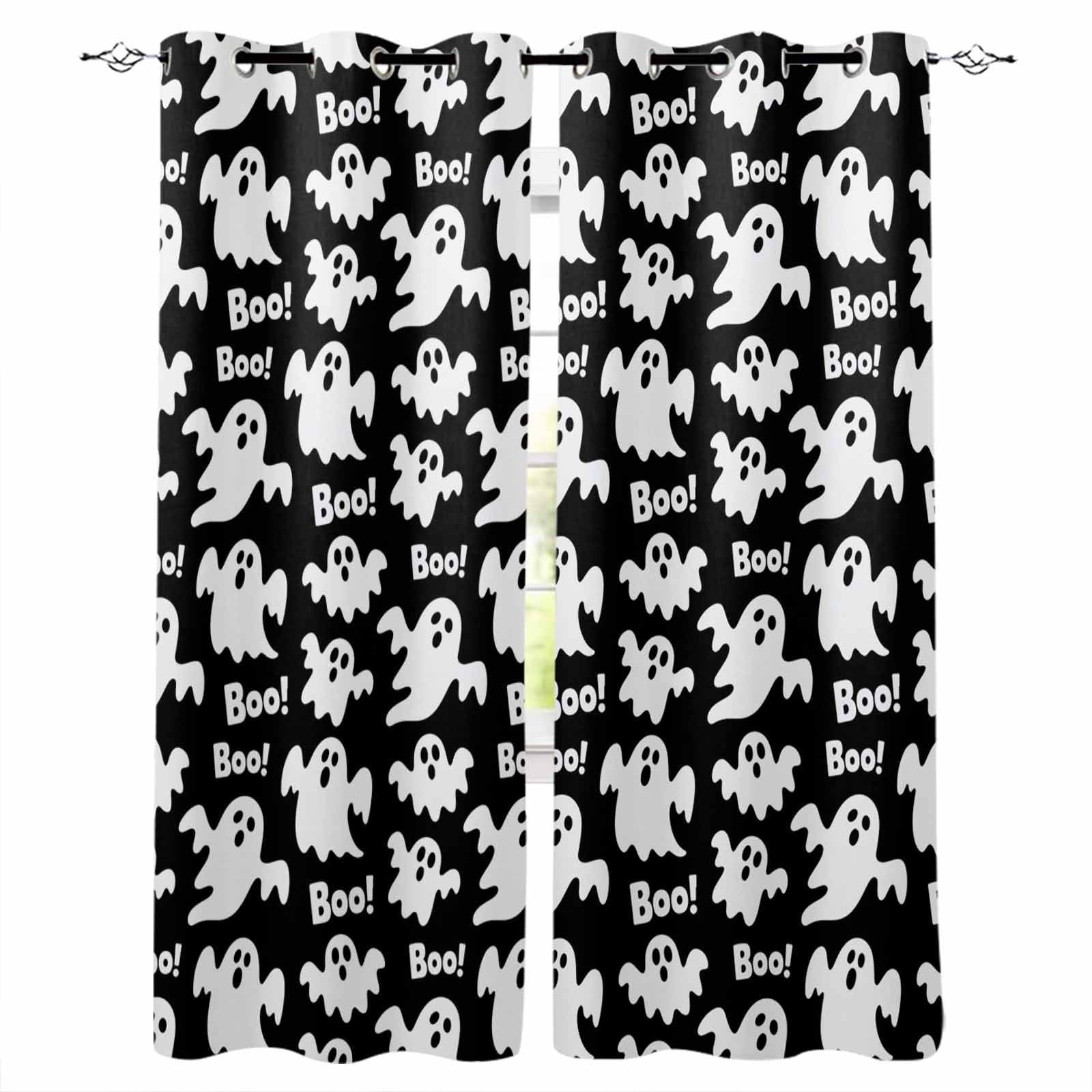 Halloween Ghosts Blackout Curtains for Bedroom/Living Room, Thermal ...