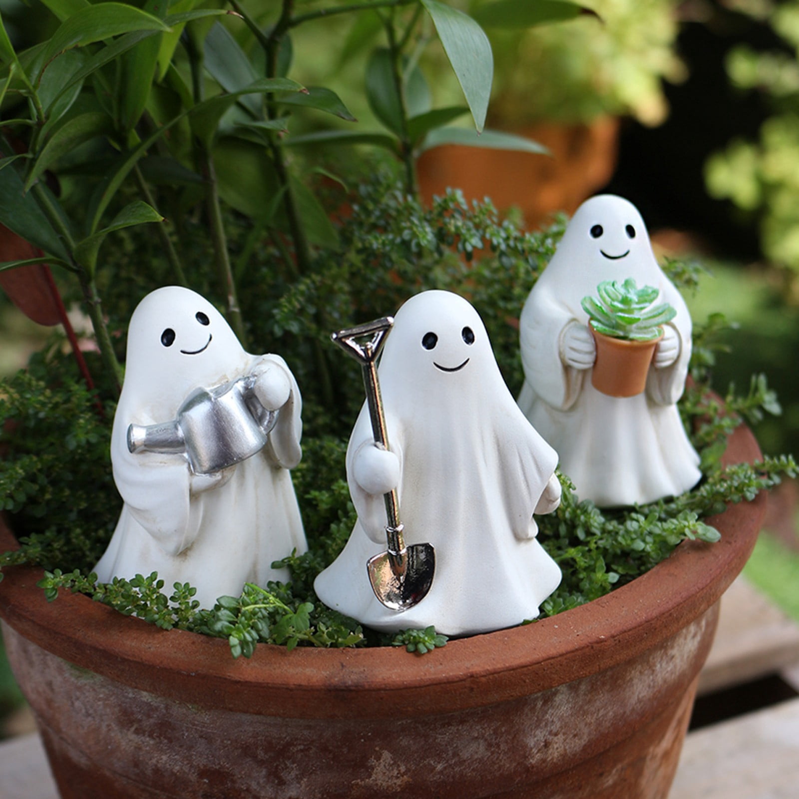 Halloween Ghosts Decoration Yard – Cute Resin Ghost Figurine for Home ...
