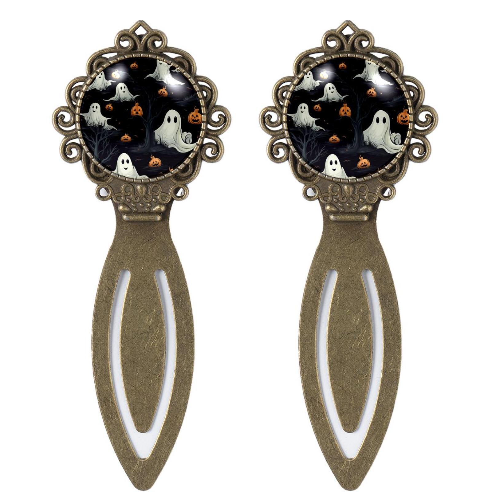 Halloween Ghosts Elegant Vintage Copper-Colored Lace Bookmarks - Set of ...