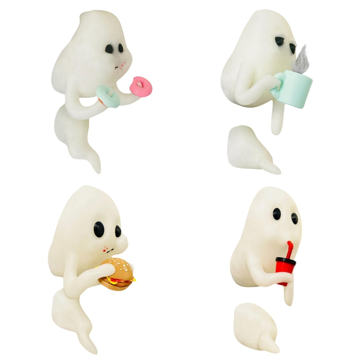 Halloween Ghosts Fridge Frights Refrigerator Magnets Cute Pink Ghost ...