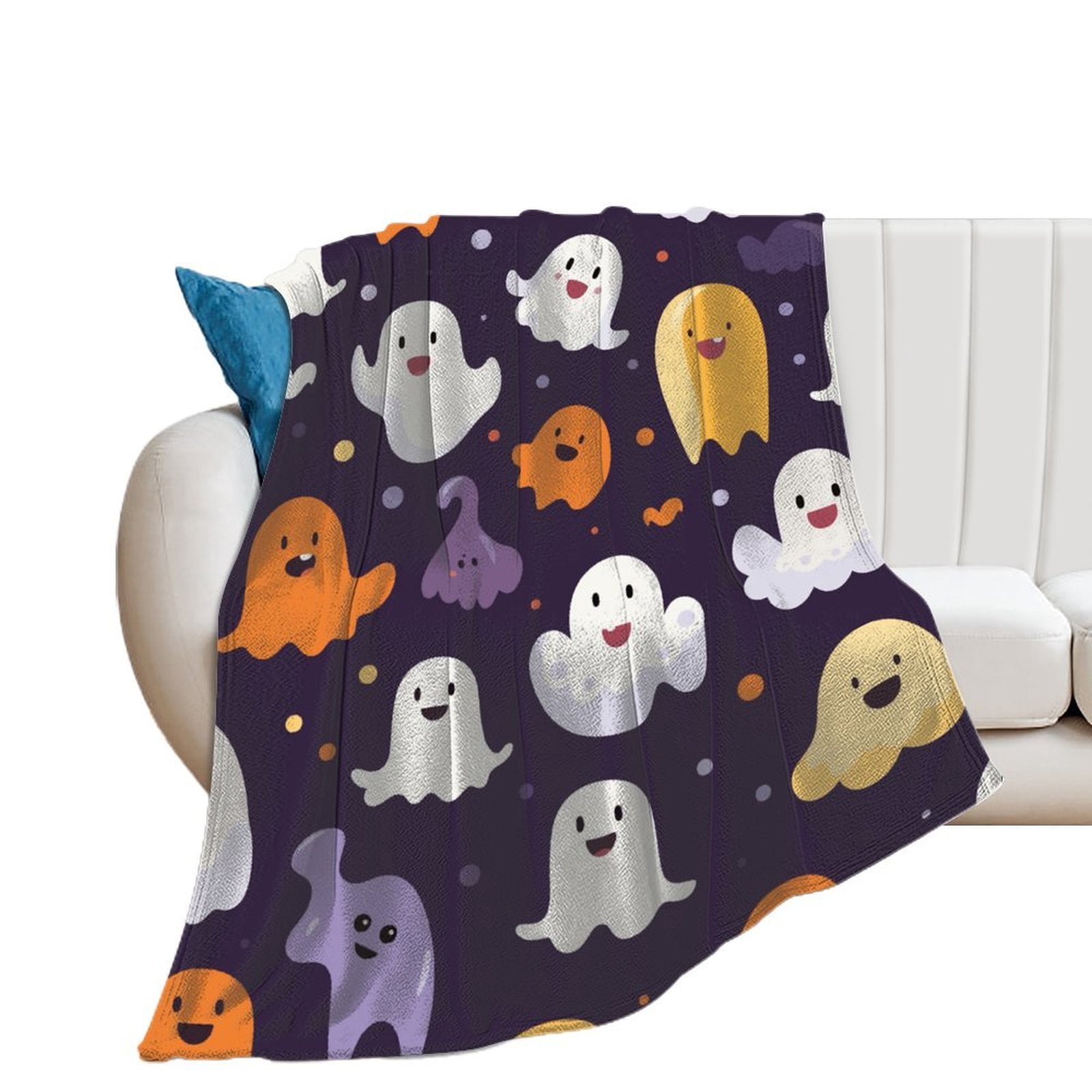 Halloween Ghosts Horror Pumpkin Flannel Blanket Lightweight Blanket for ...