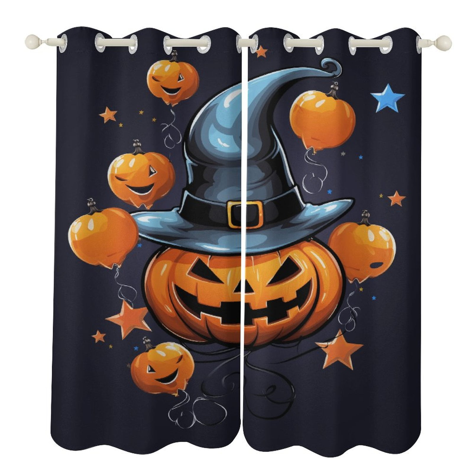 Halloween Ghosts Horror Pumpkin Luxury Window Curtains Blinds for Living Room Kids Bedroom ...