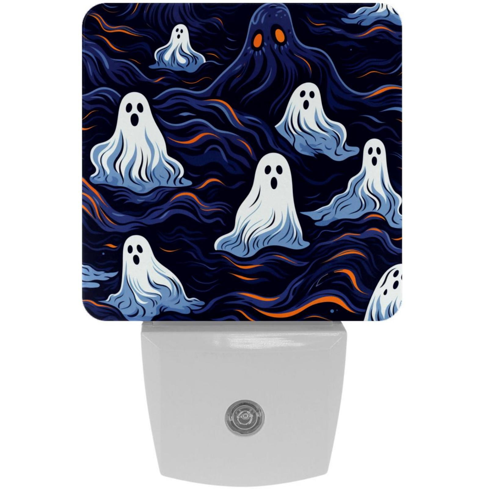 Halloween Ghosts LED Square Night Lights for Bedroom and Living Room, Decorative Mood Lighting ...