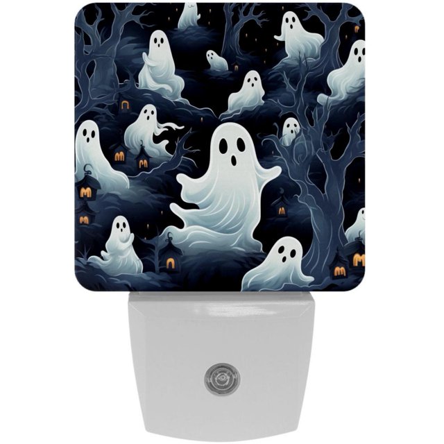Halloween Ghosts LED Square Night Lights - Compact and Multifunctional ...