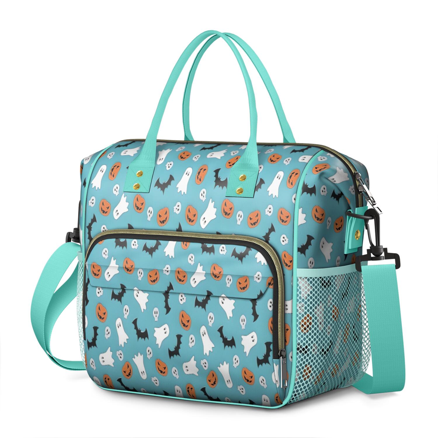 Halloween Ghosts Pumpkins Skulls and Bats Womens Lunch Box for Work ...