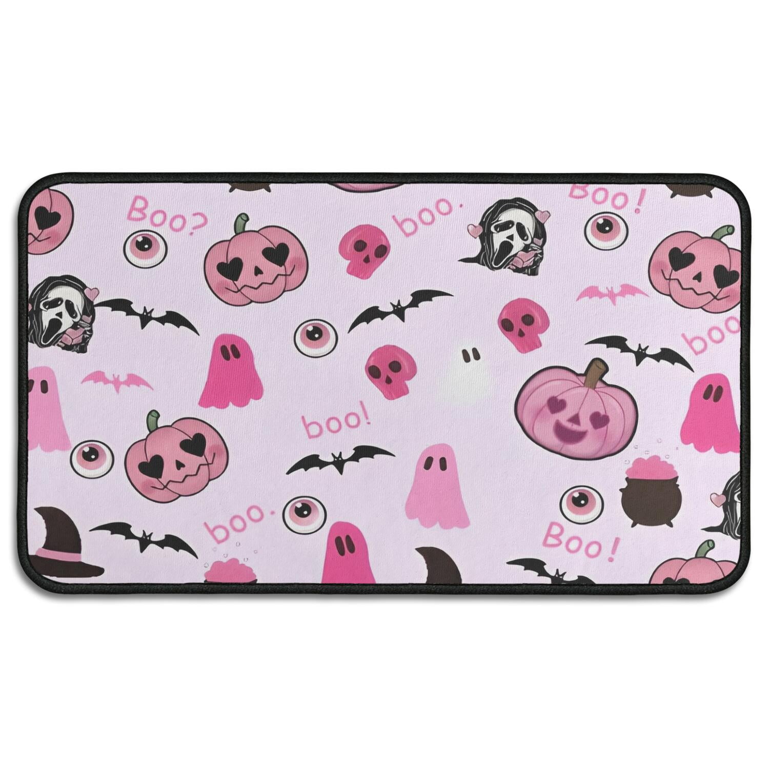 Halloween Ghosts Pumpkins and Skulls Door Rugs,Washable Non Slip Door ...