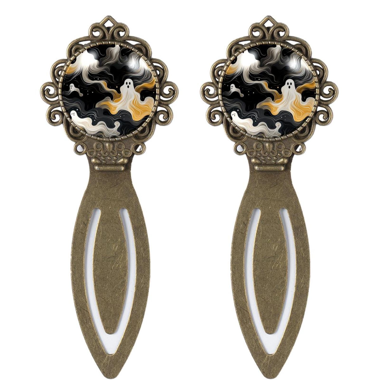 Halloween Ghosts Vintage Copper-Colored Lace Bookmarks: Set of 2 ...