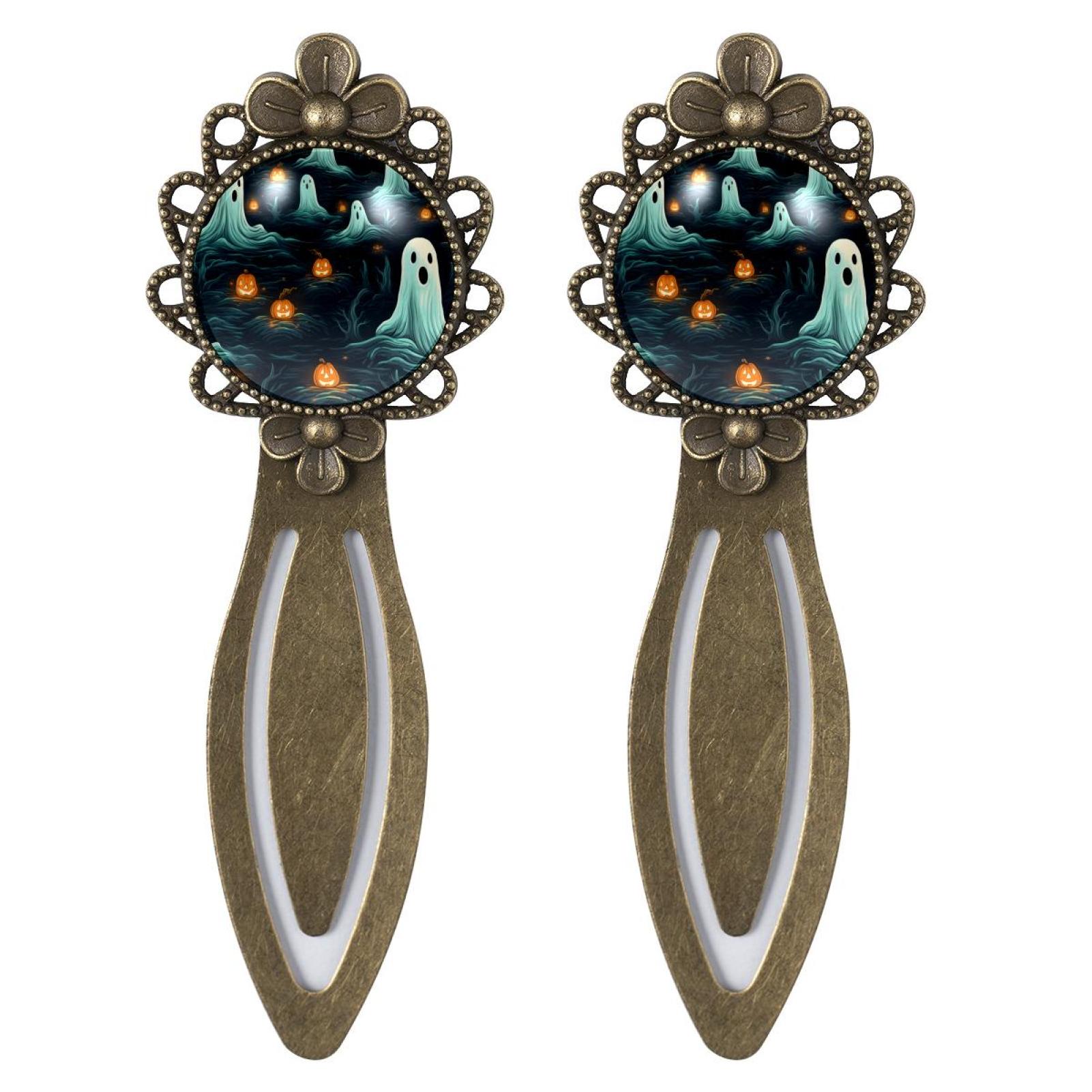 Halloween Ghosts Vintage Copper-Colored Lace Bookmarks - Set of 2 ...