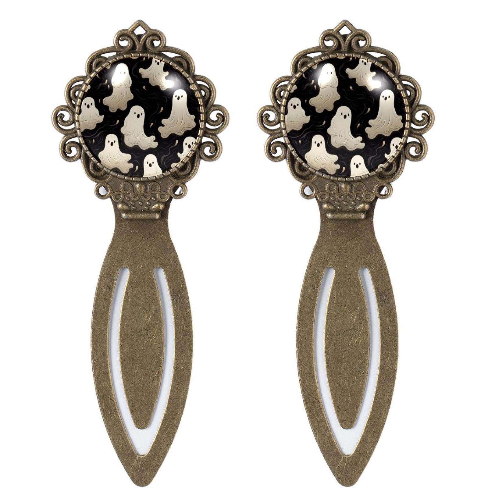 Halloween Ghosts Vintage Copper-Colored Lace Bookmarks: Stainless Steel ...