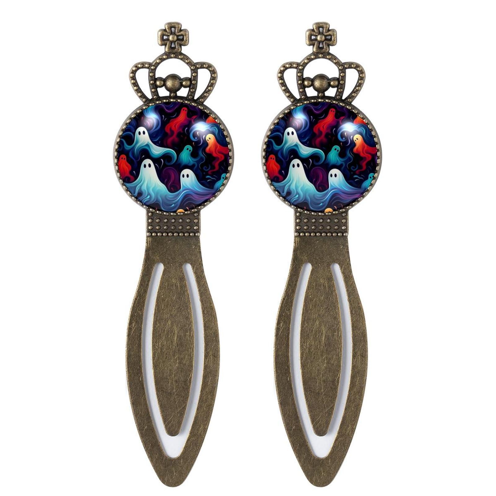 Halloween Ghosts Vintage Copper Crown-Shaped Bookmarks Made of ...